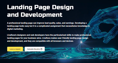 Landing Page Design and Development | LivaRava Digital Marketing